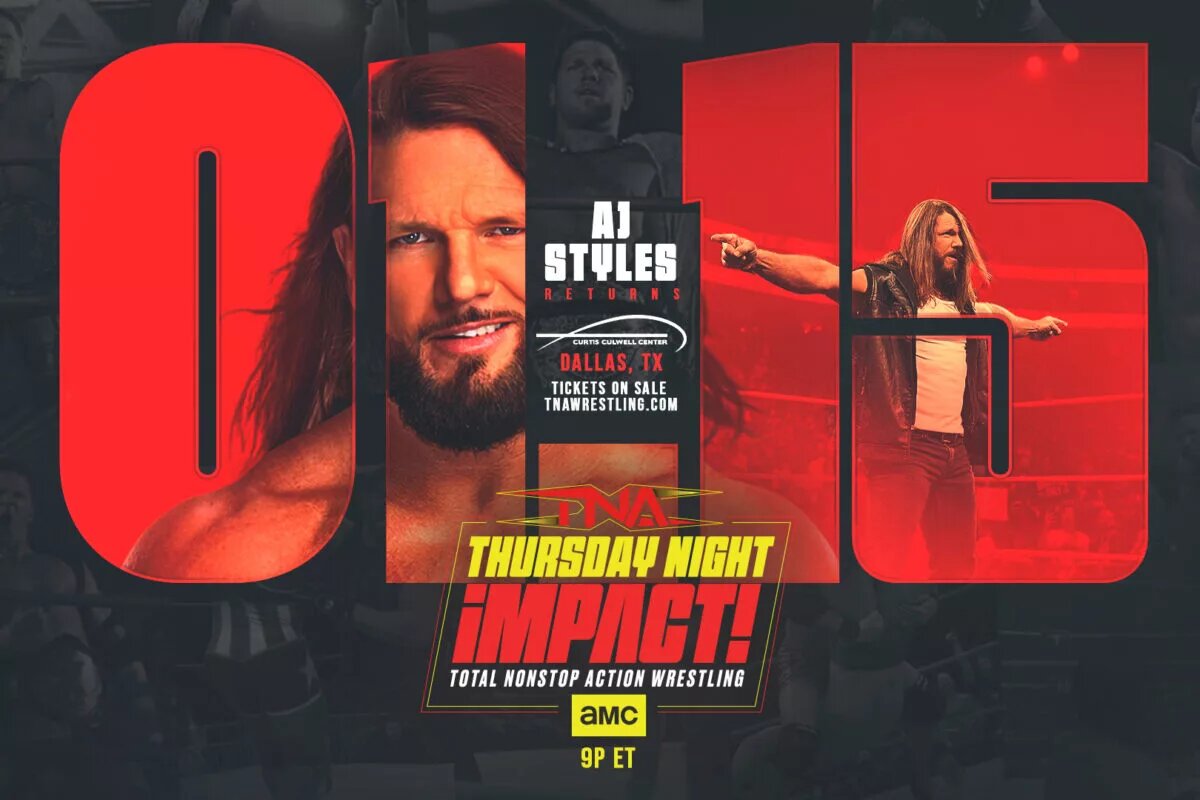 AJ Styles Returns to TNA Wrestling for the Thursday Night iMPACT on AMC ...